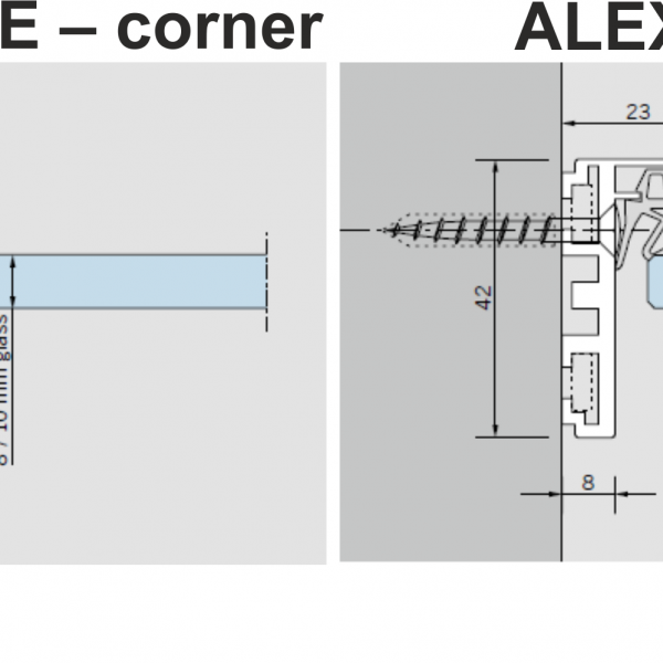 Alumiini saranaovi | Dorma Alexa AT23
